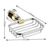 China Dry And Clean Wall Mounted Soap Dish Holders Polished Gold Drain Design for sale