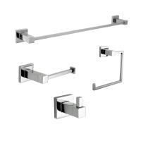 China Four Pieces Bathroom Hardware Sets Shower 304 Stainless Steel Wall Mounted for sale
