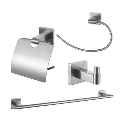 China Luxury Modern Bathroom Hardware Sets Stainless Steel 304 Satin Wall Installation for sale