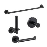 China Contemporary Hotel Bath Hardware Sets Luxury Stainless Steel 304 Black for sale