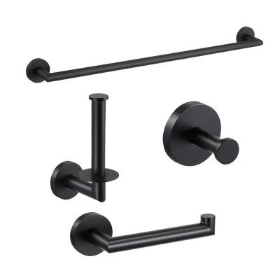 China Contemporary Hotel Bath Hardware Sets Luxury Stainless Steel 304 Black for sale