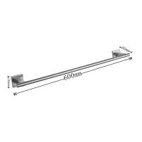 China 60cm Length Stainless Steel Screws Wall Mounted Holder Towel Rail Prevent Corrosion for sale
