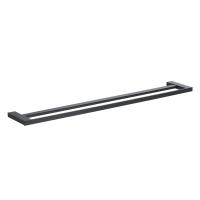 China Mirror Polished Double Towel Rod Contemporary Wall Mounted Towel Rack Sus 304 for sale