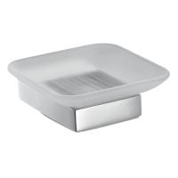 China Stainless Steel Soap Dish Holders Glass Wall Mounted Bathroom Accessories for sale