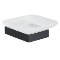 China Stainless Steel Soap Dish Holders Glass Wall Mounted Bathroom Accessories for sale