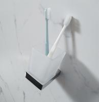 China Sus 304 Single Glass Cup Toothbrush Holder Bathroom Square Tumbler Holder for sale