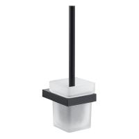 China Modern Metal Stainless Steel Toilet Brush Holders Glass Bath Hardware Set for sale