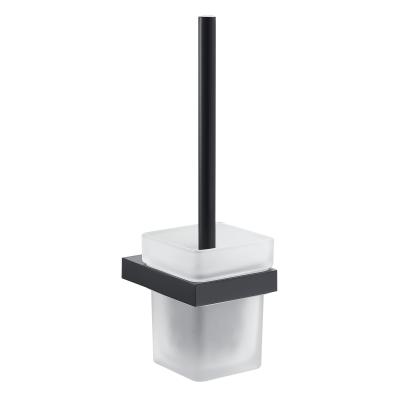 China Modern Metal Stainless Steel Toilet Brush Holders Glass Bath Hardware Set for sale