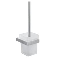 China Modern Metal Stainless Steel Toilet Brush Holders Glass Bath Hardware Set for sale