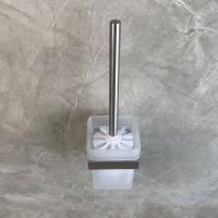 China Modern Metal Stainless Steel Toilet Brush Holders Glass Bath Hardware Set for sale