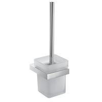China Modern Metal Stainless Steel Toilet Brush Holders Glass Bath Hardware Set for sale