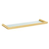 China 1 Tier Bathroom Glass Shelf SS304 Shower Storage Rack for sale
