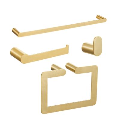 China OEM Hotel SS 304 Bathroom Hardware Sets Golden Finished for sale