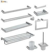 China Modern Toilet Bathroom Accessories Set Satin Stainless Steel for sale