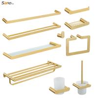 China Gold Luxurious Stsinless Steel 304 Bathroom Hardware Sets Accessories for sale