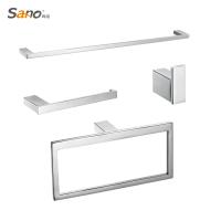China Hotel Brushed Bathroom Hardware Accessories 4 Pieces Eco Friendly for sale