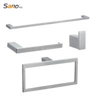 China Hotel Brushed Bathroom Hardware Accessories 4 Pieces Eco Friendly for sale