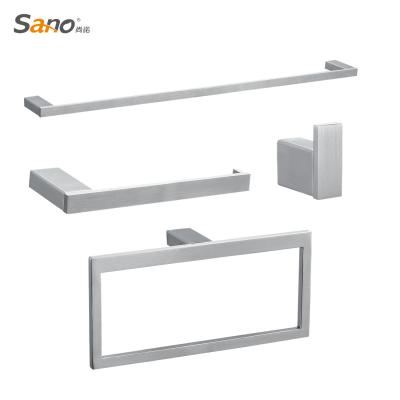 China Hotel Brushed Bathroom Hardware Accessories 4 Pieces Eco Friendly for sale