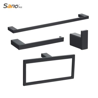 China Sanitary Ware Square Bathroom Hardware Sets Stainless Steel 304 Restroom Accessories for sale