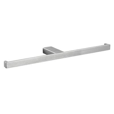 China Heavy Duty SS Double Post Toilet Paper Holder Silver Color for sale