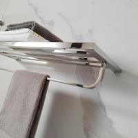 China Customized Stainless Steel Double Bar Towel Rack 60cm For Kitchen for sale