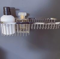 China Double Layer Bathroom Shelves Corner Wall Rack Sus304 Bath Basket for sale
