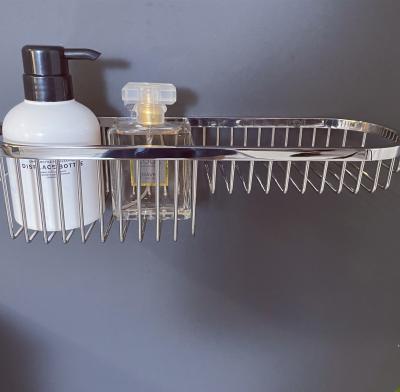 China Double Layer Bathroom Shelves Corner Wall Rack Sus304 Bath Basket for sale