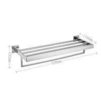 China SUS304 Bathroom Towel Racks Concealed Hotel Shower Shelf Polished for sale