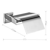 China Rustproof Toilet Paper Holder Polished Thicken Square Toilet Paper Holder for sale