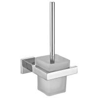 China Sus304 Chrome Decorative Toilet Brush Holders Set Wall Mounted for sale