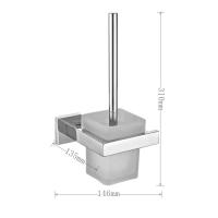 China Sus304 Chrome Decorative Toilet Brush Holders Set Wall Mounted for sale
