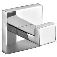 China Polished Bathroom Robe Hooks Square Stainless Steel Towel Hook Wall Mounted for sale