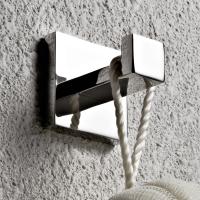 China Polished Bathroom Robe Hooks Square Stainless Steel Towel Hook Wall Mounted for sale