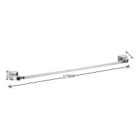 China European Style Bathroom Towel Bars Sus304 24 Inch Double Towel Bar Chrome for sale