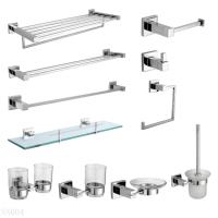 China Polished Matt Bathroom Towel Bar Sets Black 11 Piece Bath Accessories Kit for sale