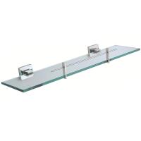 China Single Glass Bathroom Accessories Shelves OEM Wall Mounted Stainless Steel Toilet Shelf for sale