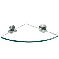 China Practical Sanitary Bathroom Wall Corner Glass Shelf SUS304 for sale