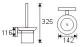 China Circular Hidden Toilet Bowl Brush Holder For Bathroom for sale