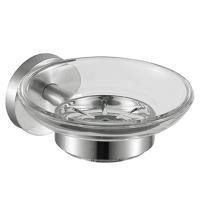 China Bathroom Glass Soap Holder Hotel Wall Mounted Soap Bracket Polished for sale