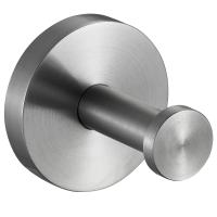 China Stainless Steel Single Robe Hook Chrome Satin Bedroom Wall Mount Coat Hanger for sale
