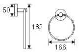 China Sus 304 Stainless Steel Circular Hand Towel Holder Bar Satin Wall for sale