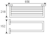 China SANO Shower Storage Shelf ODM 304 Stainless Steel Towel Holders Bar Rail for sale