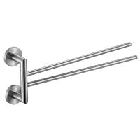 China Multifunction Bathroom Towel Bars Wall Mounted Movable Rotary 24 Inch Swivel Towel Bar for sale