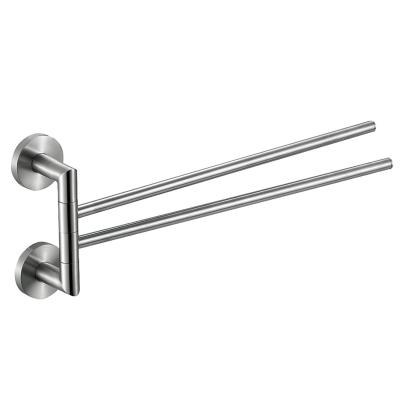 China Multifunction Bathroom Towel Bars Wall Mounted Movable Rotary 24 Inch Swivel Towel Bar for sale