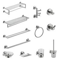 China 17 Piece Bathroom Hardware Sets Satin Stainless Steel Sus 304 Wall-Mounted for sale
