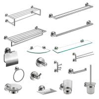 China 17 Piece Bathroom Hardware Sets Satin Stainless Steel Sus 304 Wall-Mounted for sale