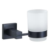 China SUS304 Black Bathroom Tumbler Holders 3.74 Inch Wall Mounted for sale