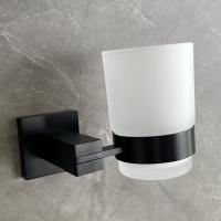 China SUS304 Black Bathroom Tumbler Holders 3.74 Inch Wall Mounted for sale