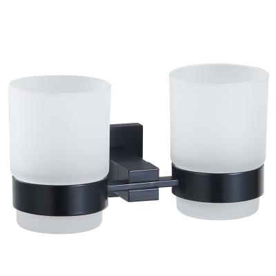 China Polished Bathroom Tumbler Holders Wall Mounted Glass Stainless Steel Toothbrush Holder for sale