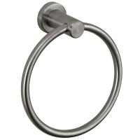 China Wall Mount SUS304 Bathroom Hand Towel Ring Satin Finish Brushed Chrome Hand Towel Ring for sale